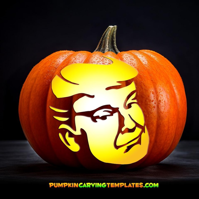 Trump Printable Pumpkin Stencil - Etsy