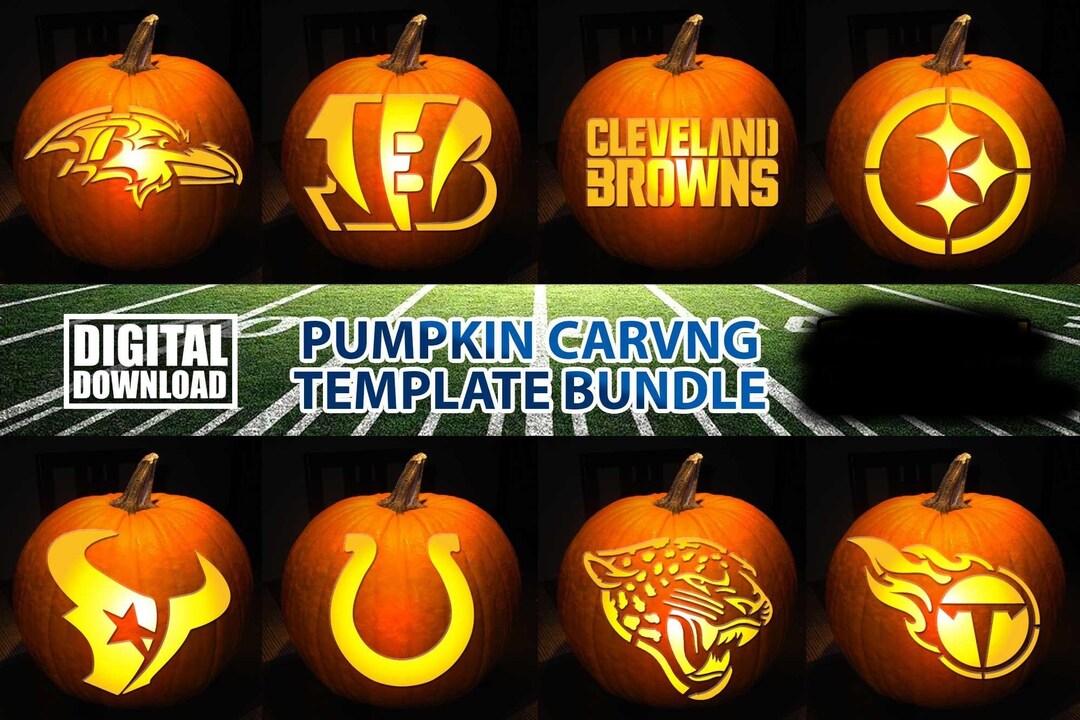 PUMPKIN CARVING TEMPLATE Stencil Bundle Instant Digital Download Print ...