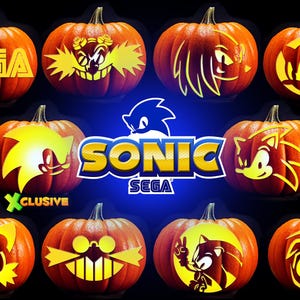 Sonic the Hedgehog Pumpkin Stencil - Etsy
