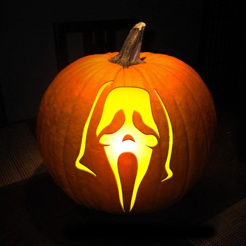 Ghost Face Pumpkin Stencils - Etsy