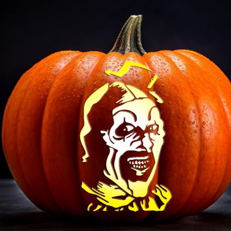 Art the Clown Pumpkin Stencil - Etsy