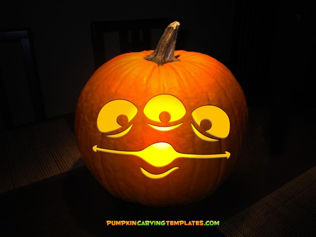 PUMPKIN CARVING TEMPLATE Stencil Instant Digital Download Print at Home ...