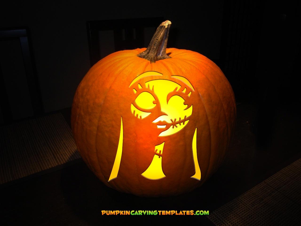 Nightmare Before Christmas Sally Pumpkin Stencils