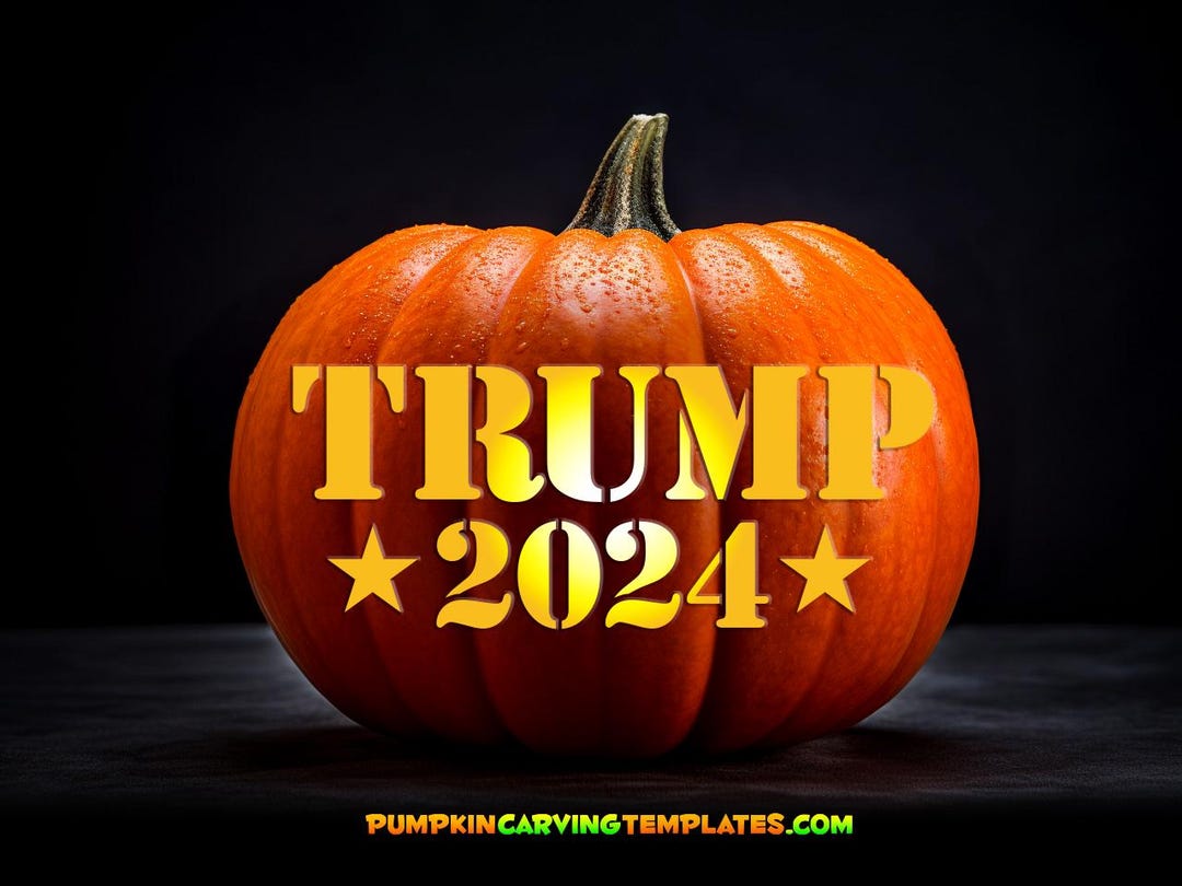 PUMPKIN CARVING TEMPLATE Stencil Trump 2024 Election Vote Instant ...