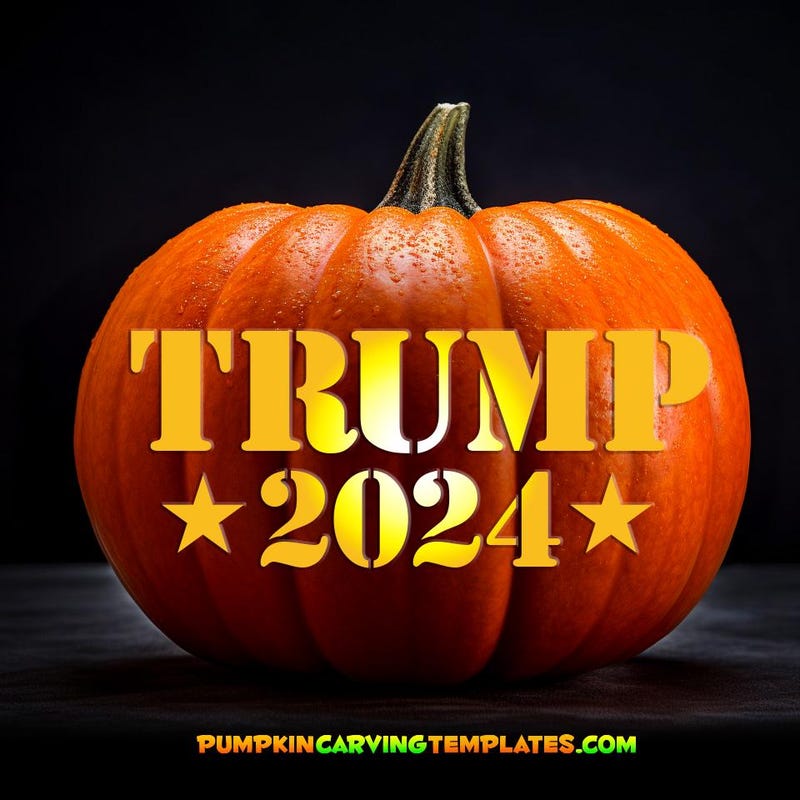 Trump Printable Pumpkin Stencil - Etsy