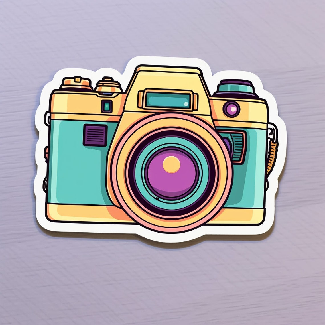 Pop Art Camera Vinyl Sticker 01 - Etsy