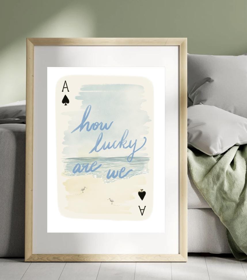 How Lucky Are We - Beach Digital Download - Etsy