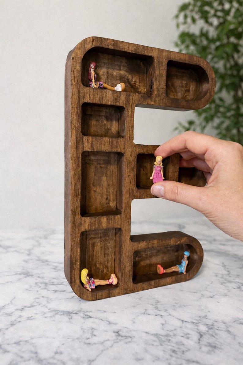 Personalized Wooden Letter Shelf | Alphabet Wall Shelf for Kids ...