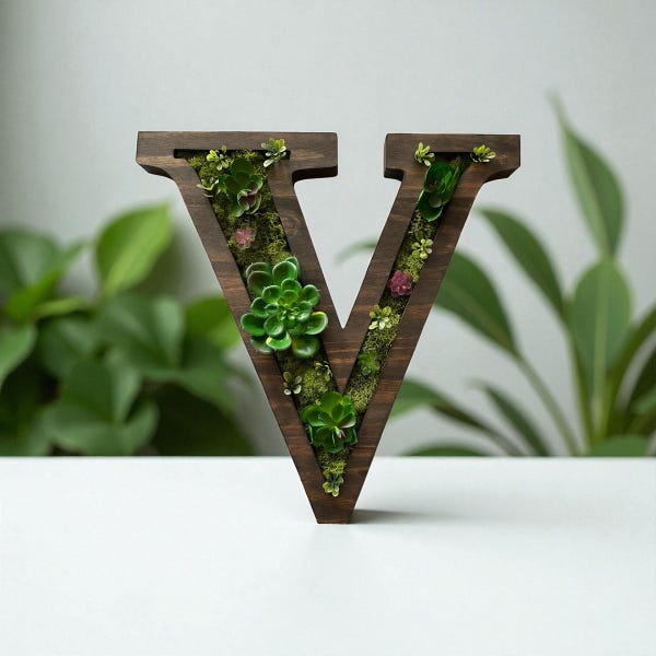 Wooden Letter V - Etsy