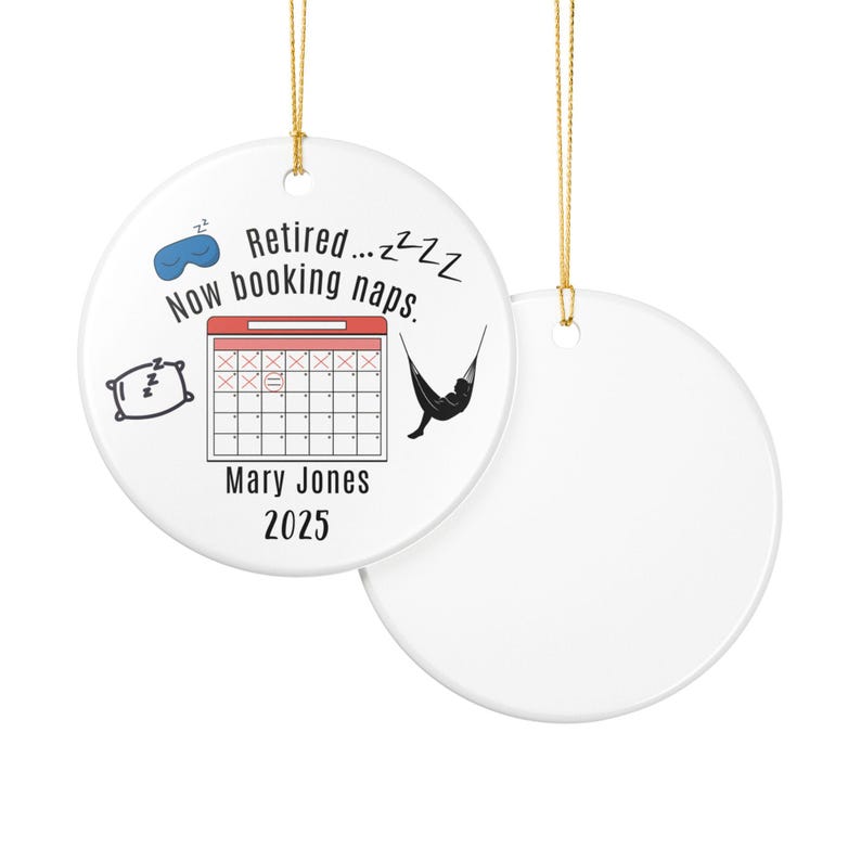 Funny Retirement Countdown Ornament | Custom Retiree Gift | Calendar ...