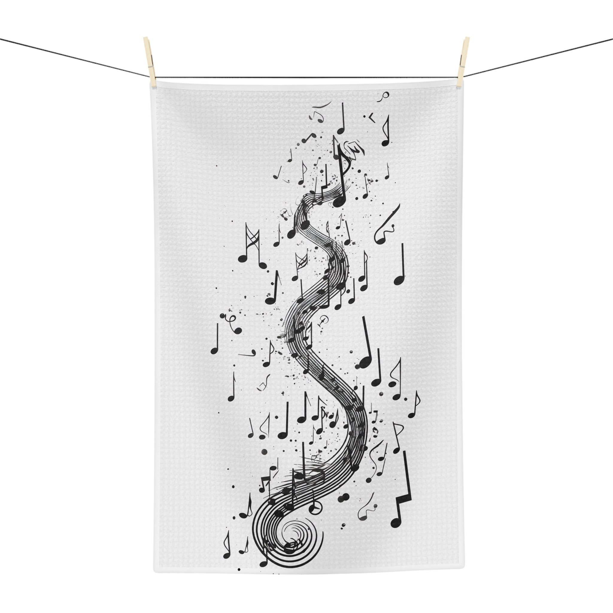 Flowing Musical Notes Tea Towel Kitchen Decor Music Gifts - Etsy