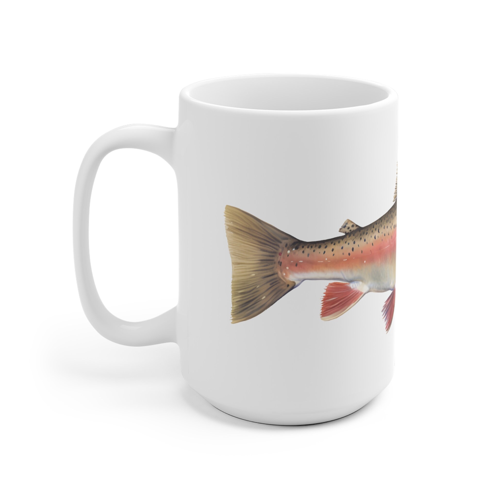 Rainbow Trout Mug, Rainbow Trout Coffee Mug, Rainbow Trout Mug, Rainbow ...