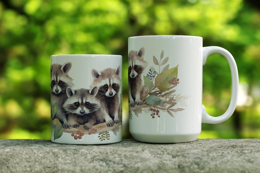 Cute Raccoons Mug Raccoon Coffee Mug Raccoons Mug Raccoons Cup