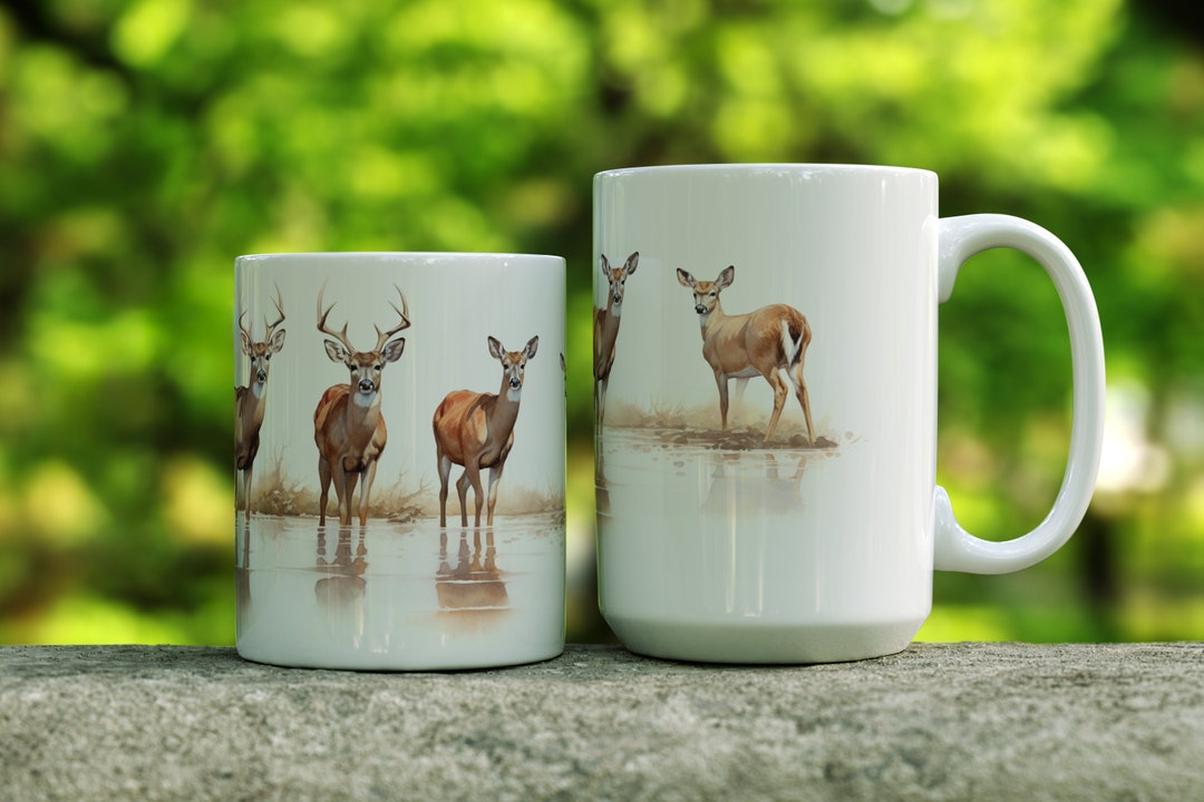 Whitetail Deer Coffee Mug | Animal Coffee Mug | Hunting Mug | Buck Mug ...