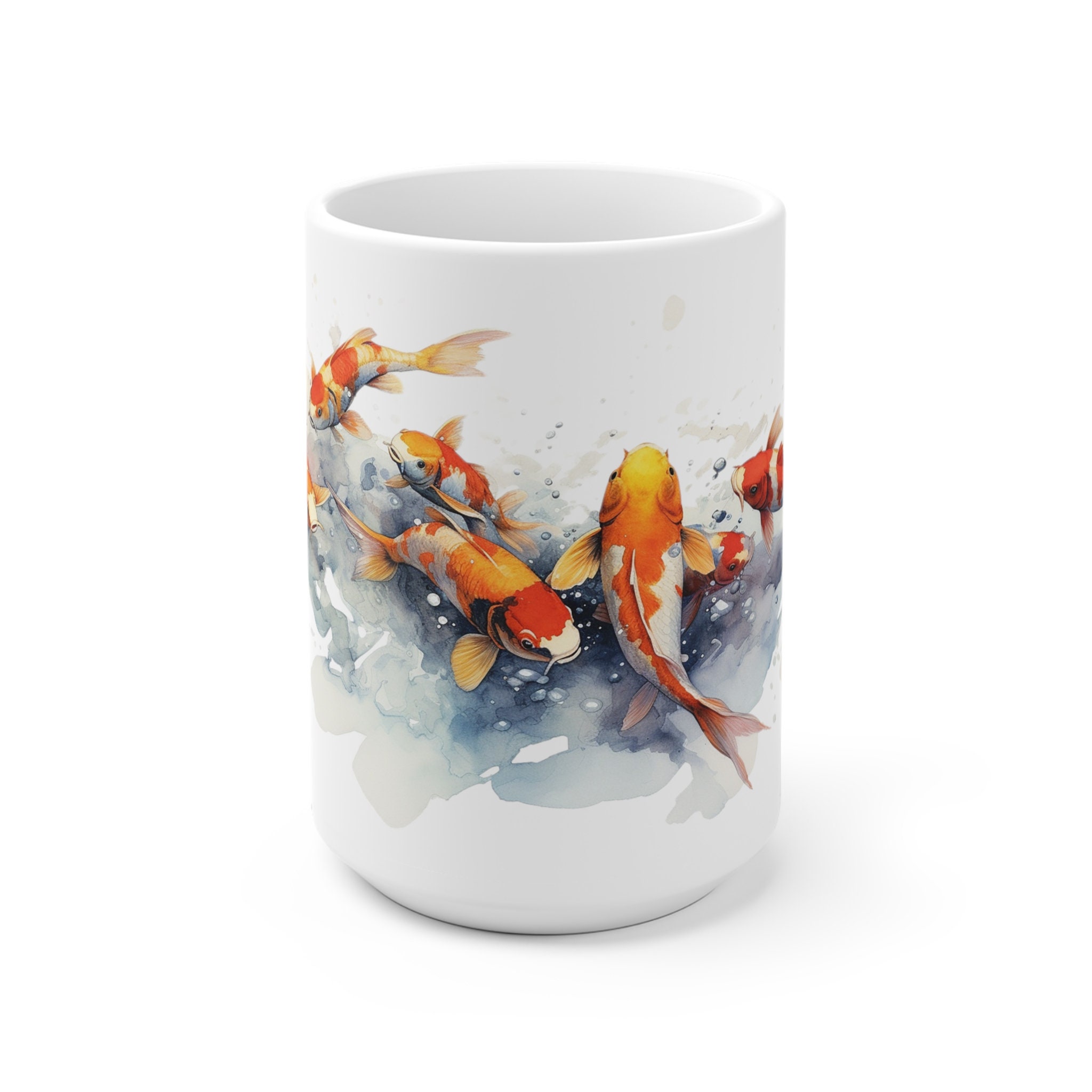Koi Fish Mug, Orange Koi Fish Mug, Swimming Koi Fish Mug, Koi Fish Cup ...