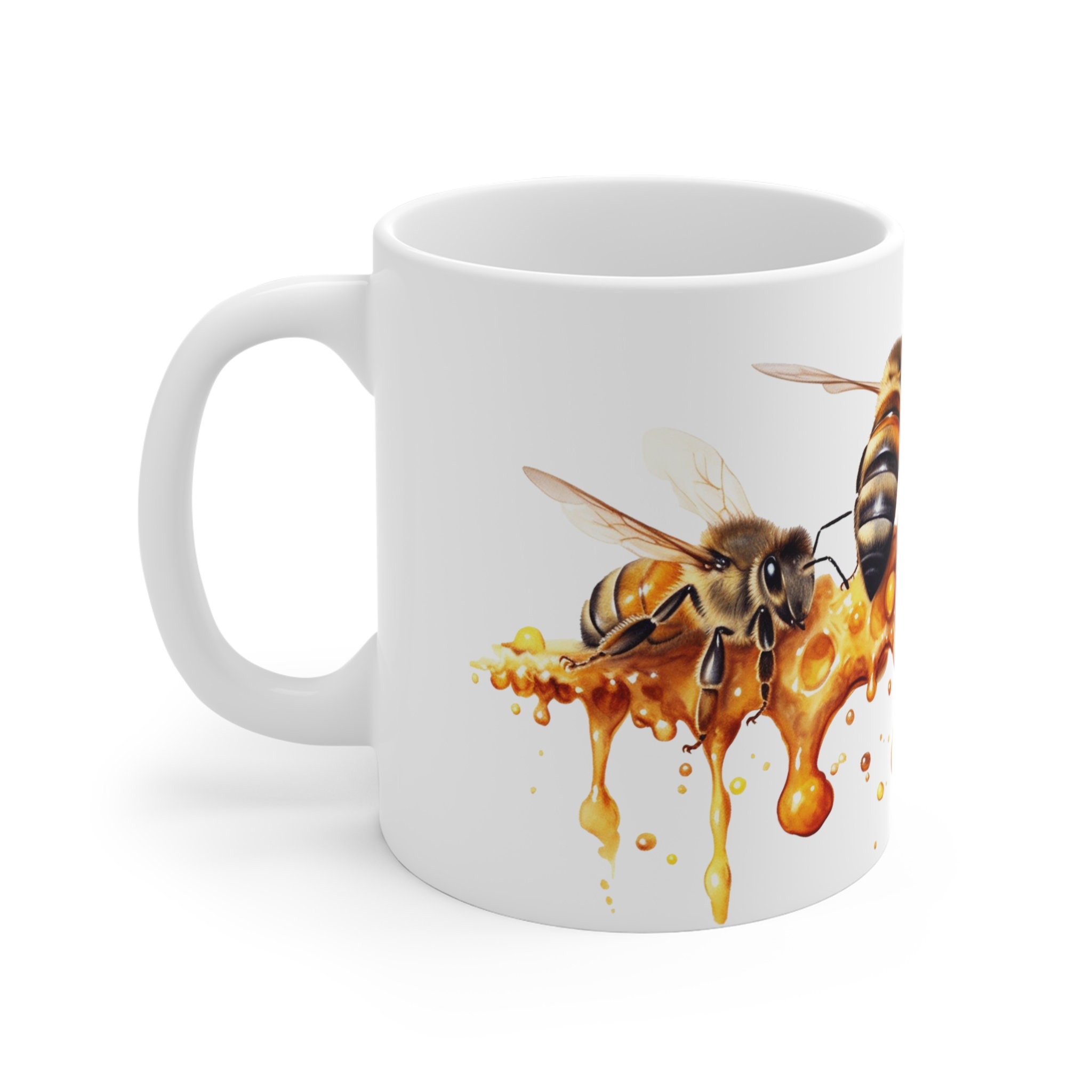 Bees Mug, Honey Bees Coffee Mug, Honey Bee Mug, Bee Cup, Bee Coffee Cup ...