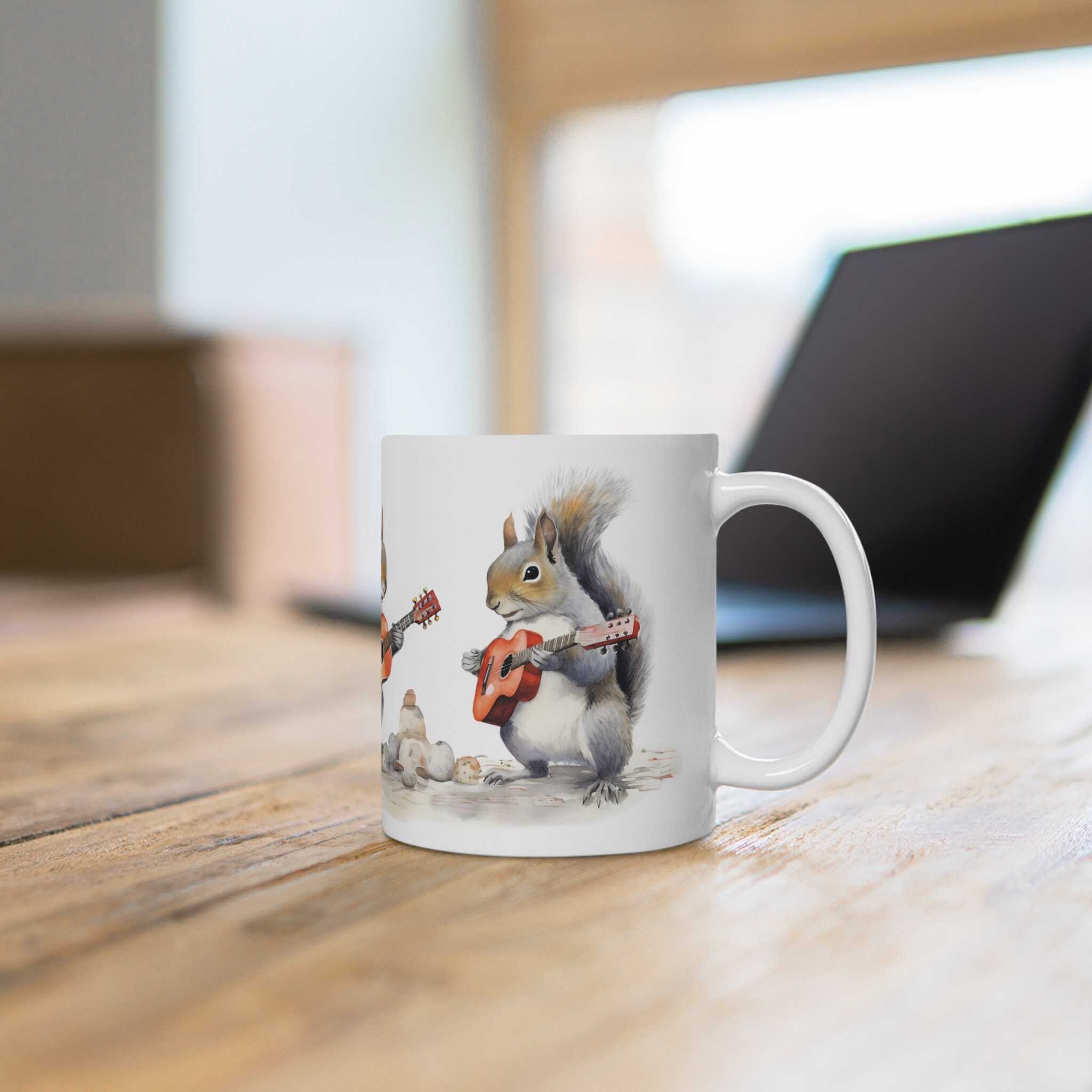 Squirrels Playing Guitar Mug, Squirrel Coffee Mug, Squirrel Band Coffee ...