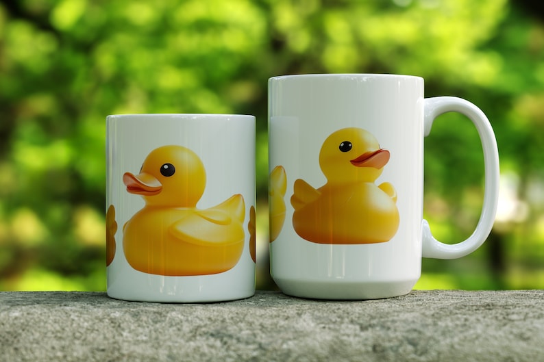Rubber Ducks Coffee Mug, Rubber Ducky Mug, Yellow Duck Mug, Rubber ...
