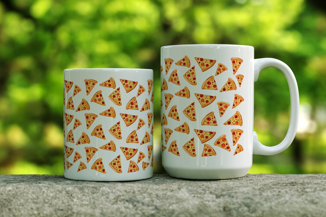 Pizza Mug, Pizza Slice Pattern Mug, Coffee Mug Designed for Pizza ...