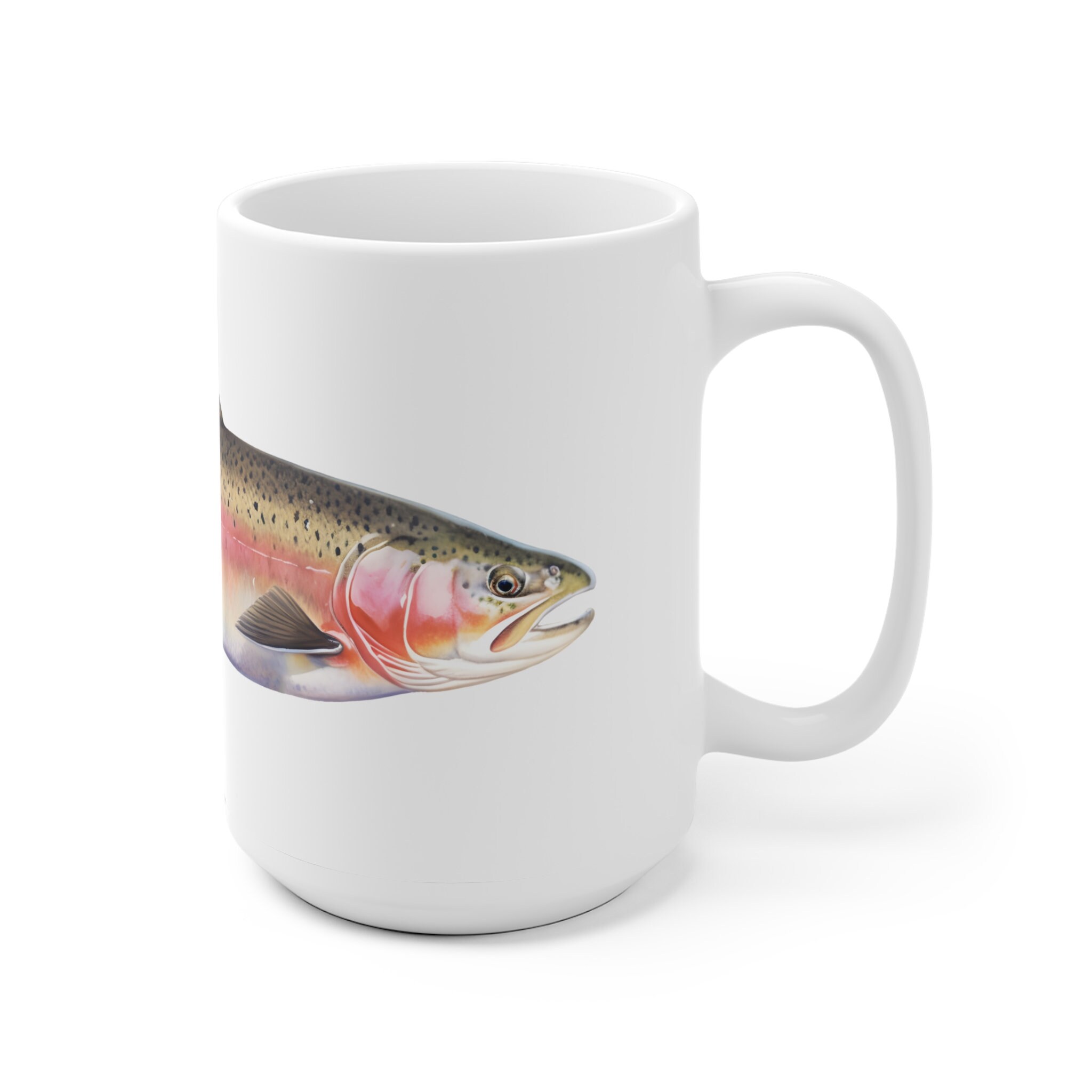 Rainbow Trout Mug, Rainbow Trout Coffee Mug, Rainbow Trout Mug, Rainbow ...