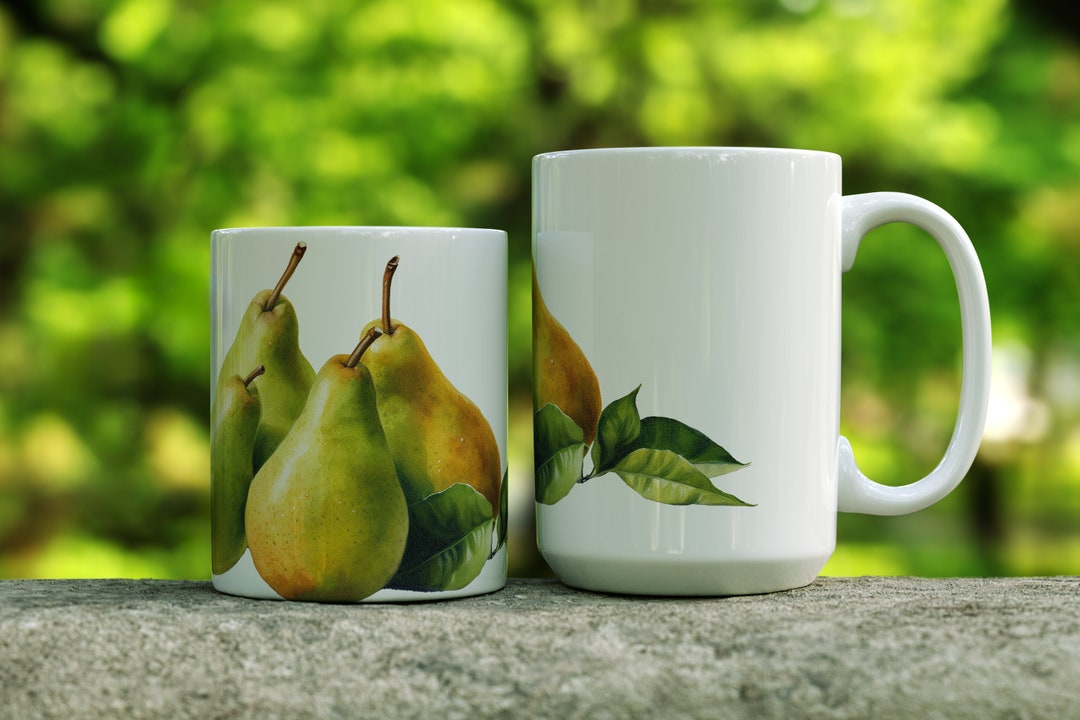 Pear Coffee Mug, Pears Coffee Mug, Pear Mug, Pear Cup, Pear Coffee Cup ...