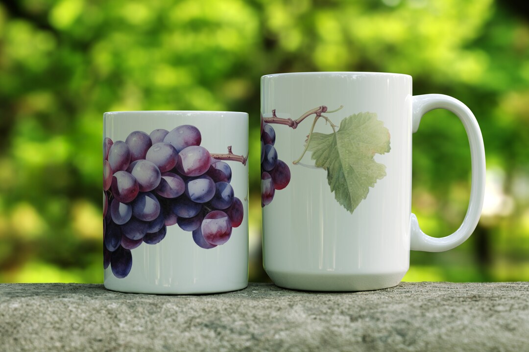 Cluster of Grapes Coffee Mug | Grapes Coffee Mug | Grapes Mug | Cluster ...