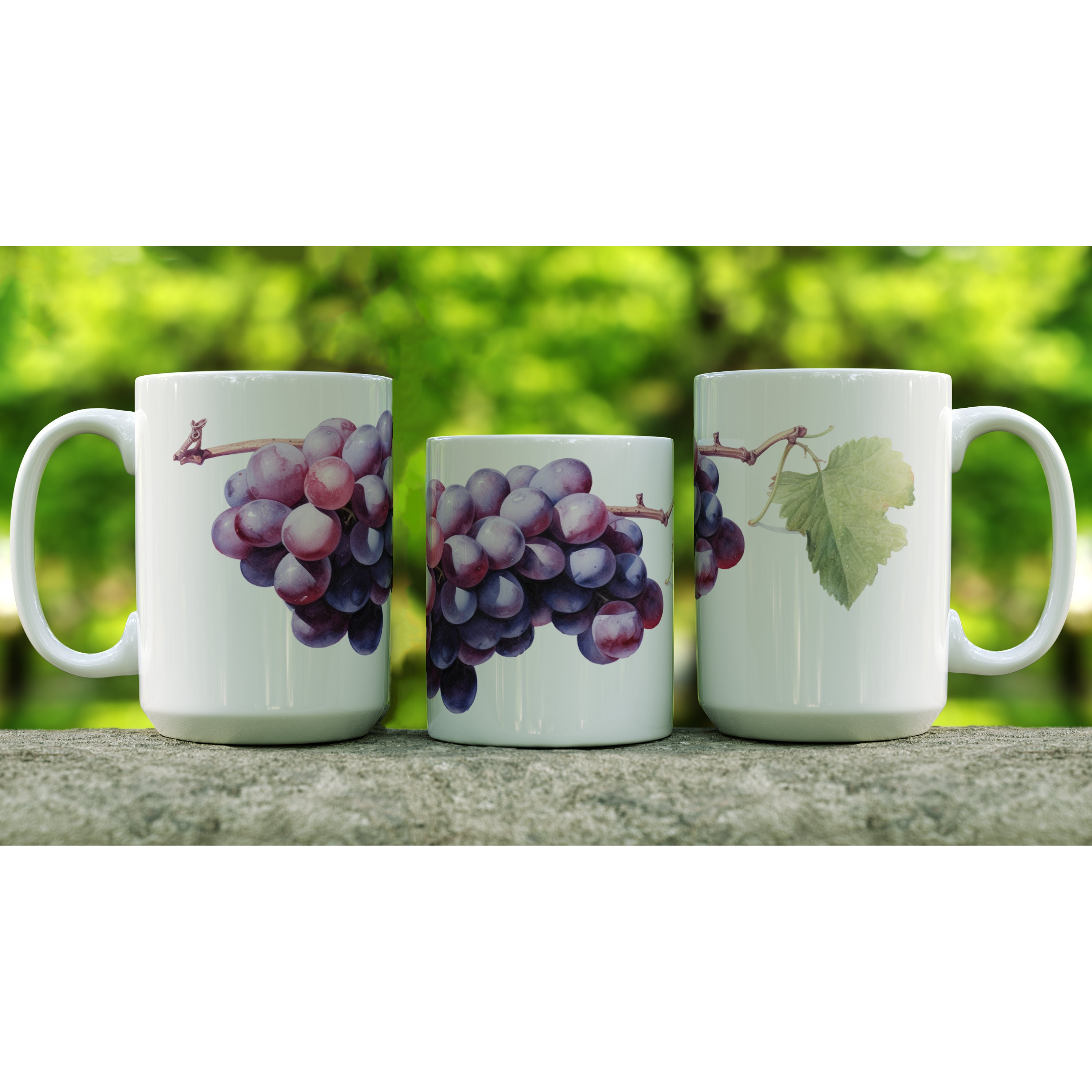 Cluster of Grapes Coffee Mug | Grapes Coffee Mug | Grapes Mug | Cluster ...