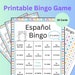 Español Bingo Game Printable, Spanish Bingo, Spanish Basics, Spanish ...