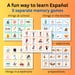 Spanish Memory Games Printable, Spanish Learning, Spanish Game for ...