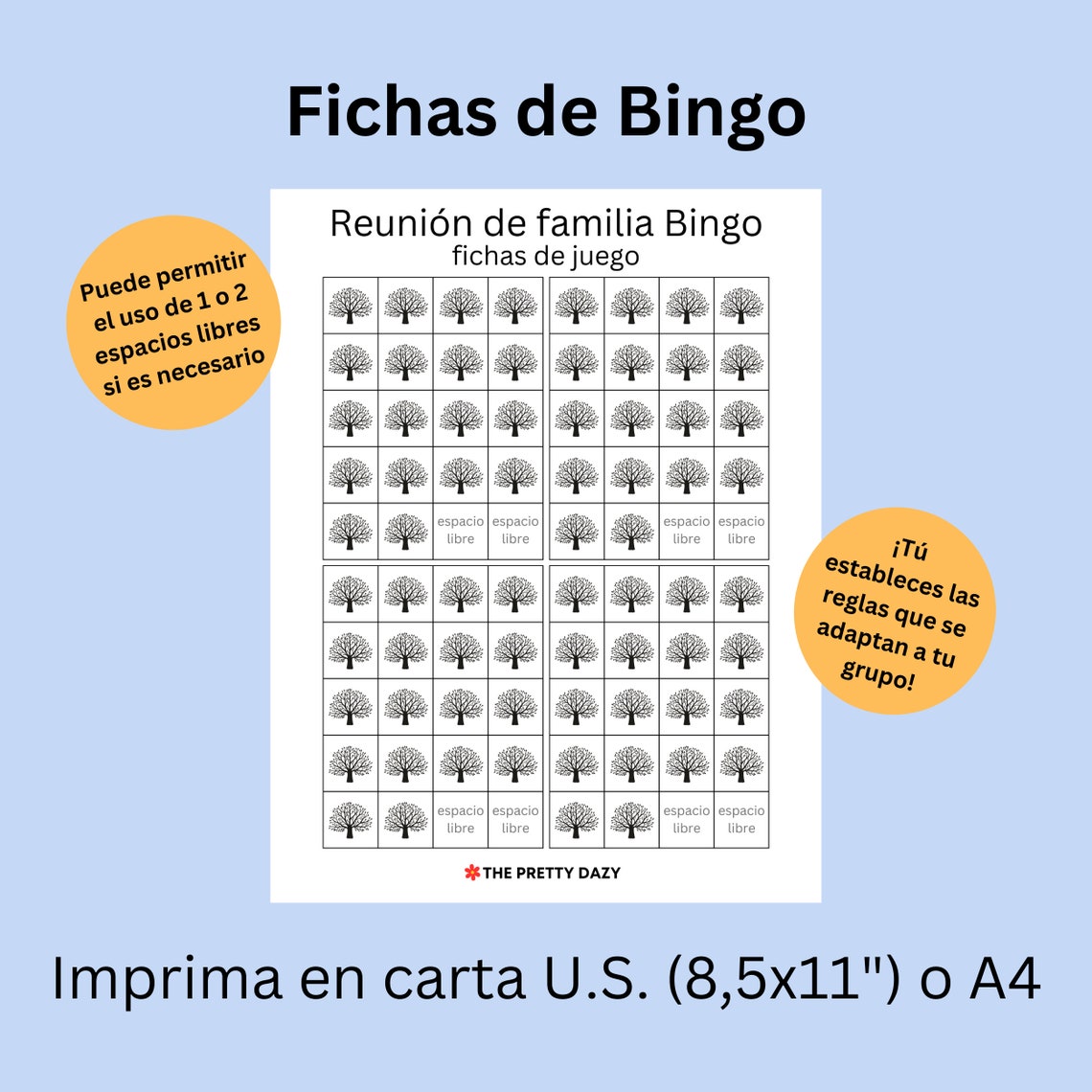 Bingo De Reunión Familiar Imprimible, Juego De Reunión De Familia ...