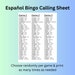 Español Bingo Game Printable, Spanish Bingo, Spanish Basics, Spanish ...