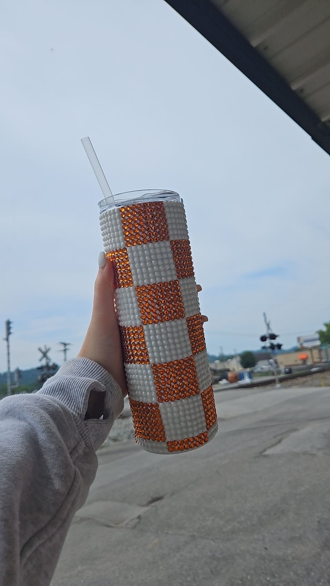 Utk Checkerboard Rhinestone Tumbler - Etsy