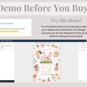 Editable Fairy Birthday Party Thank You Card Whimsical Pixie Fairy ...