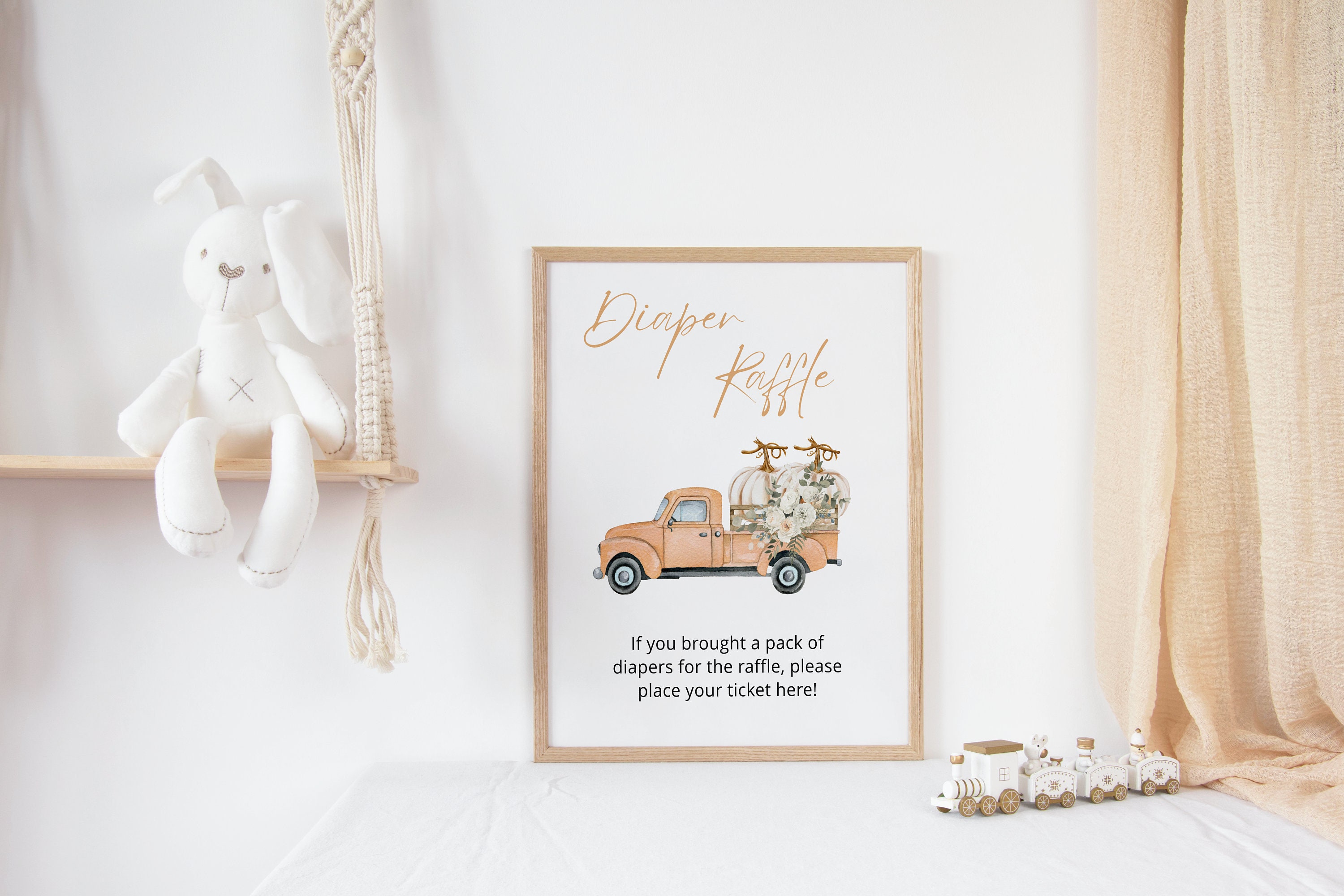 EDITABLE Un pequeño letrero de rifa de pañales para fiesta de - Etsy México