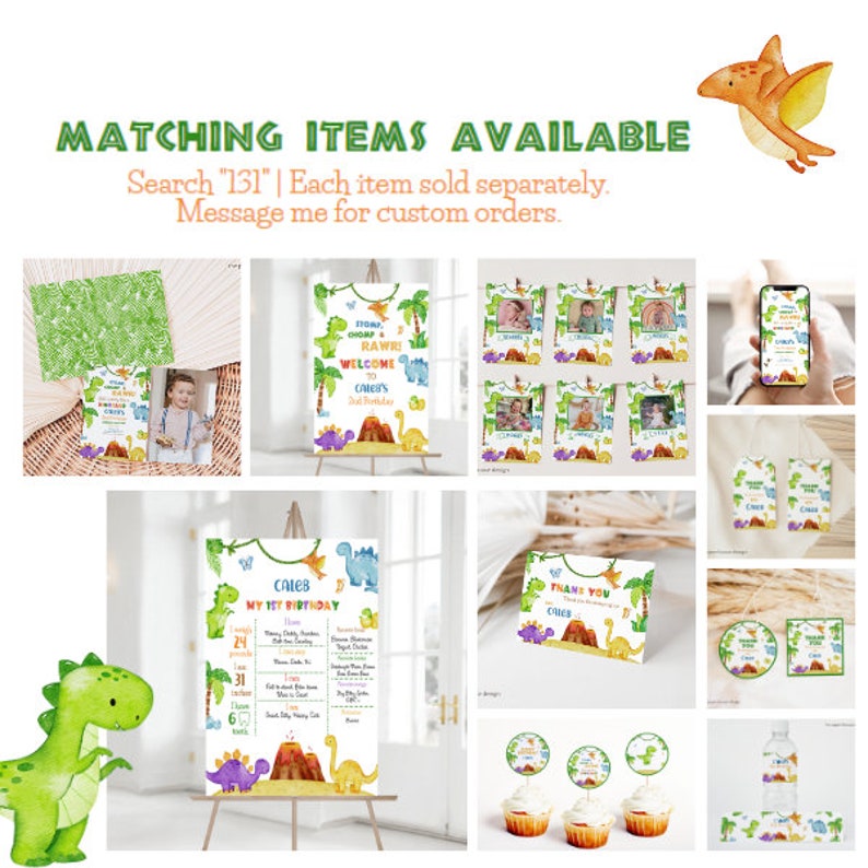 Editable Dinosaur Birthday Party Invitation Template Dinosaur Birthday ...
