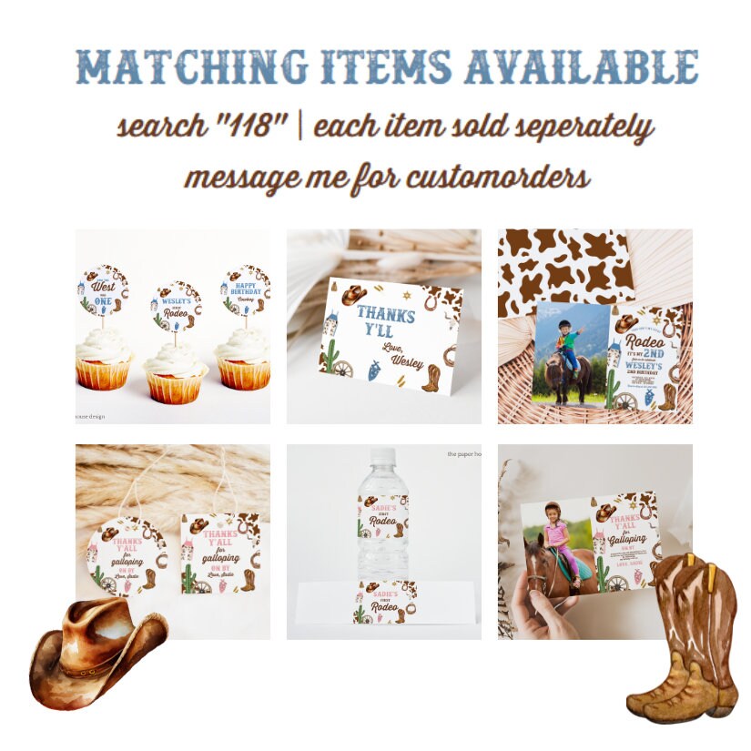 Editable Cowboy Birthday Party Sweets & Treats Sign Table Decor Wild ...