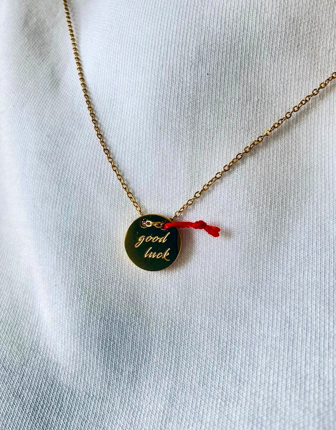 Make a Wish, Good Luck Red String Necklace, Unique Lucky Charms ...