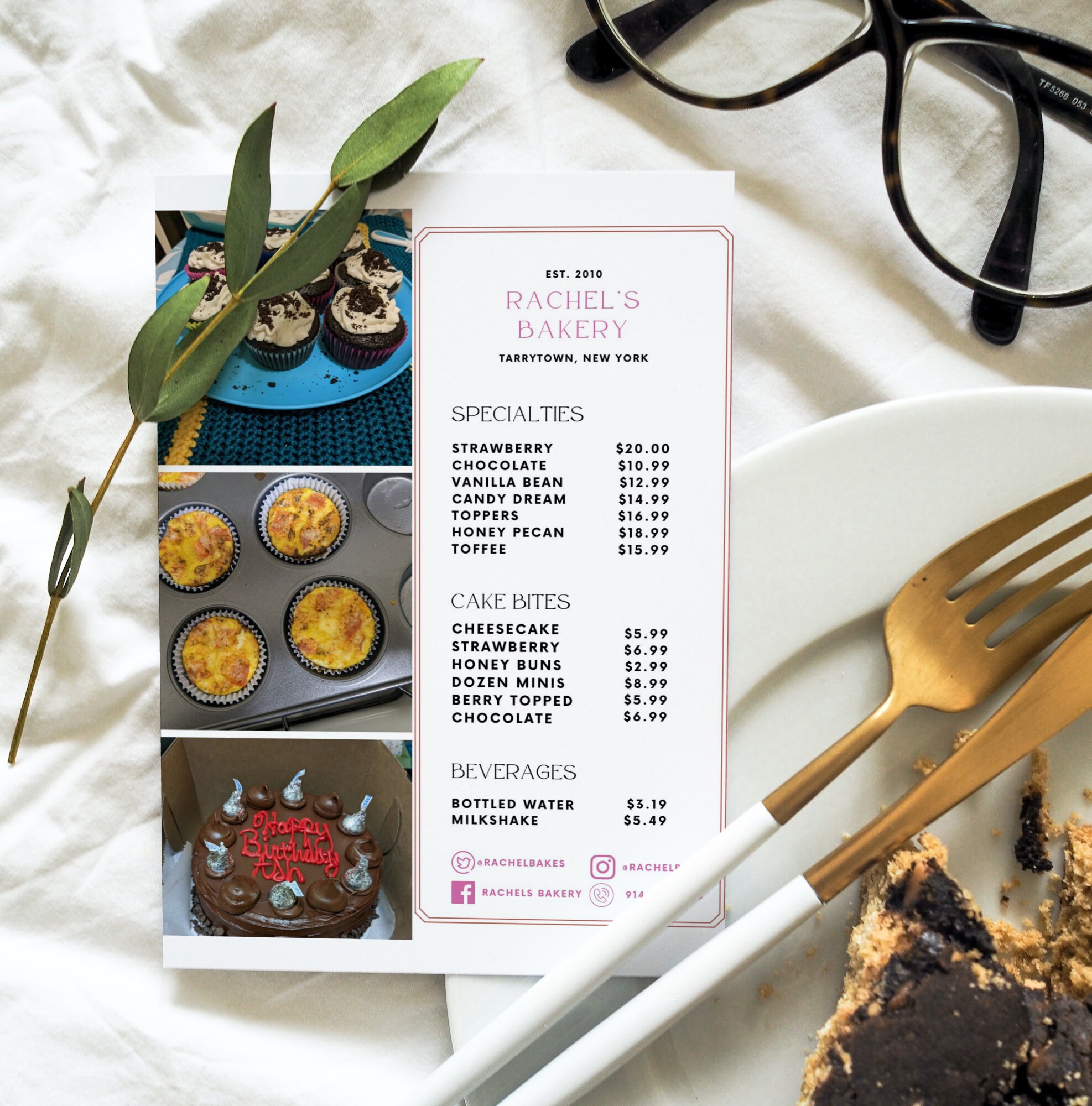 Food/services Menu Template (add Your Own Photos) - Etsy