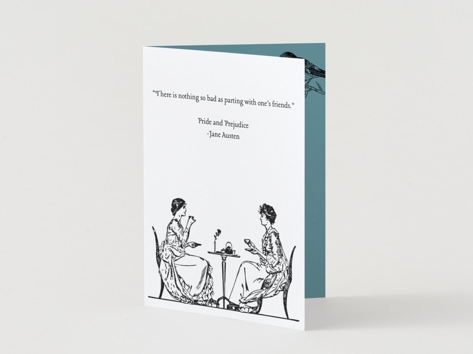 Pride and Prejudice Greeting Card, Jane Austen, Elizabeth Bennett Card ...