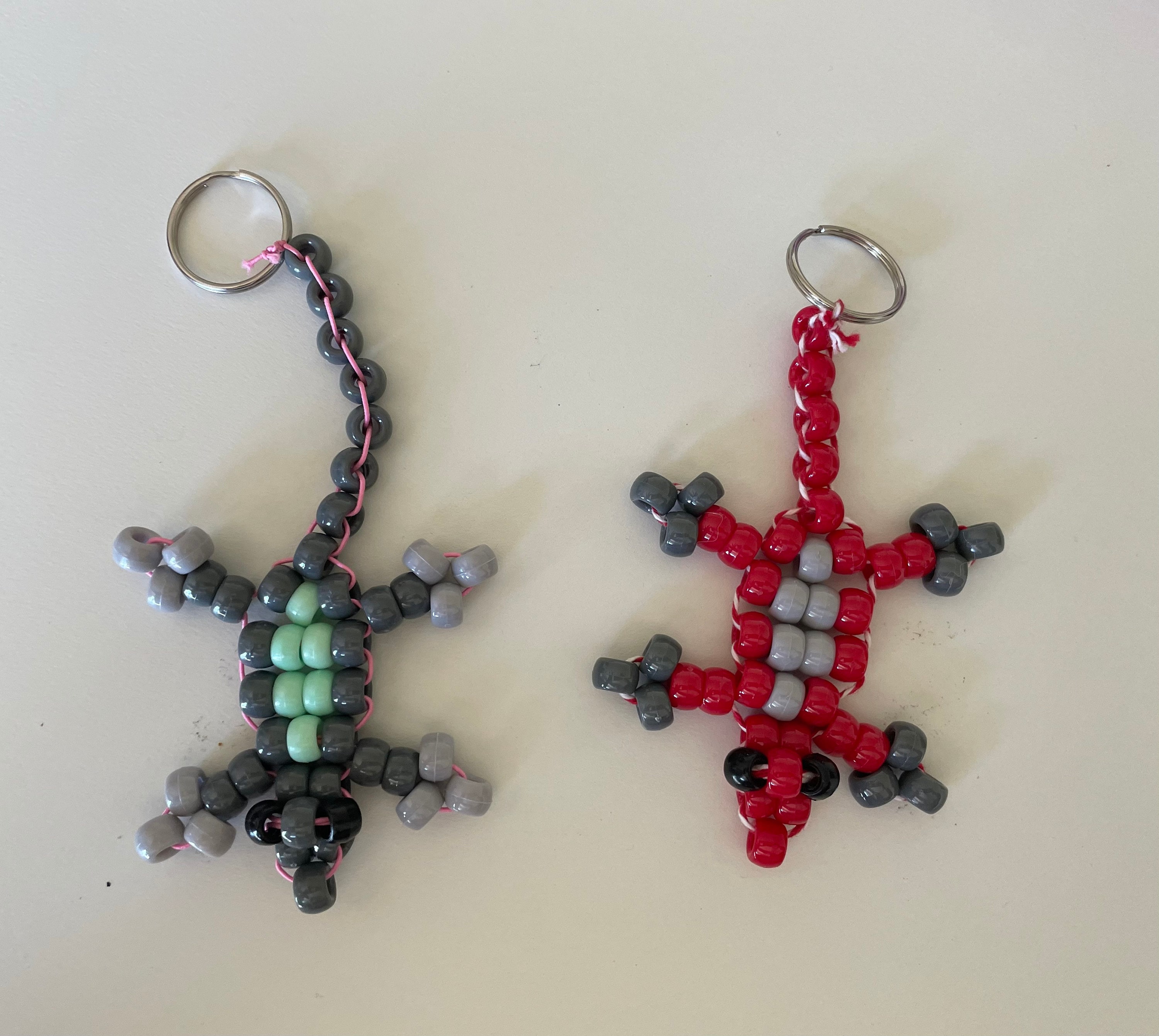 Pony Bead Lizard Keychains - Etsy