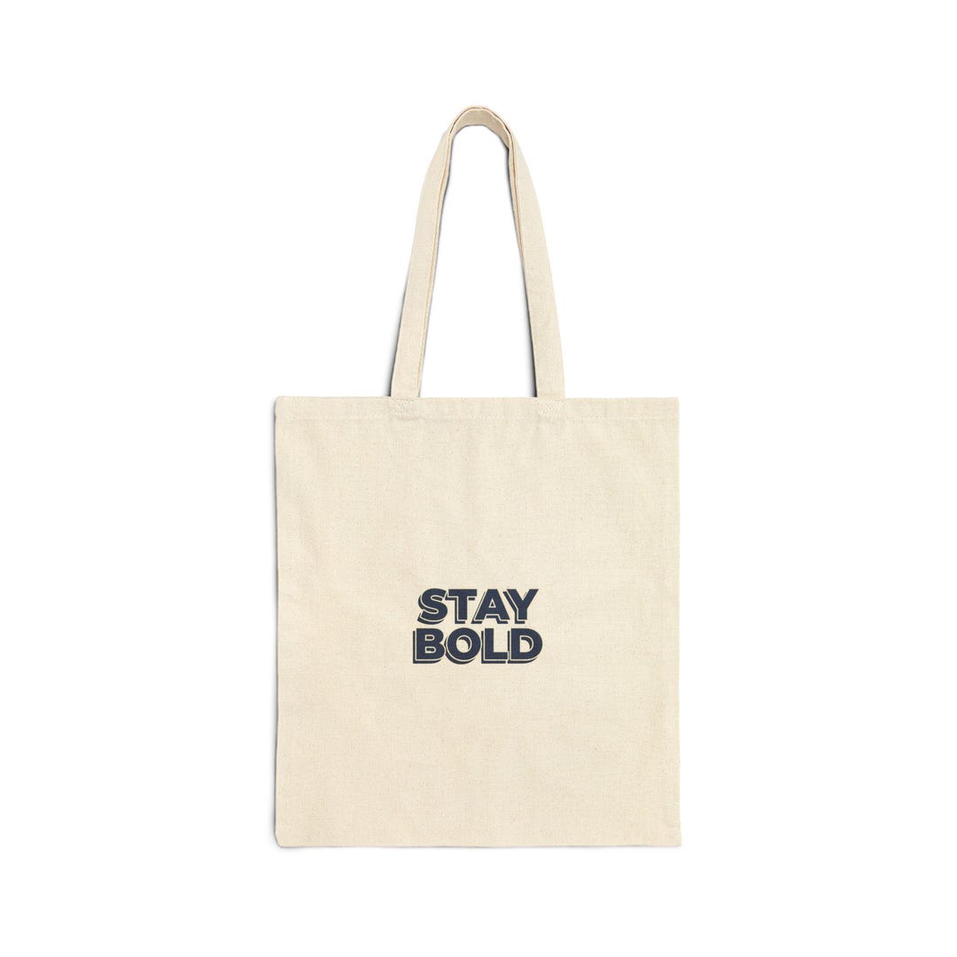 STAY BOLD Tote | Shadow-text Typography, 3D Optical Text Design - Etsy