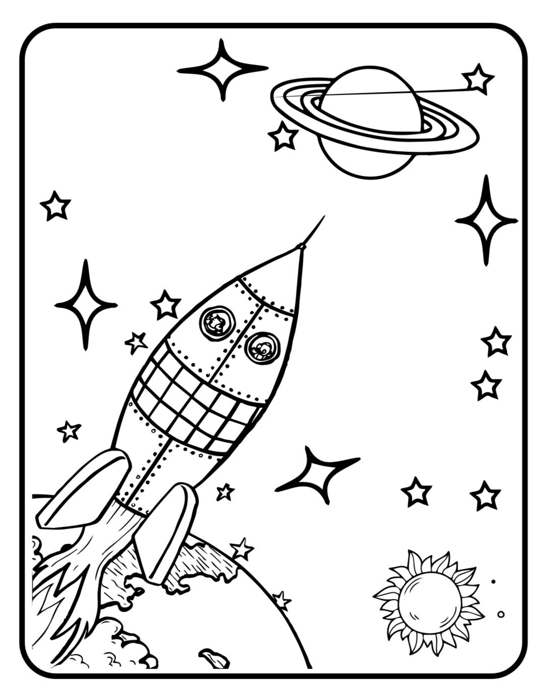 90 Space Colouring Pages - Etsy