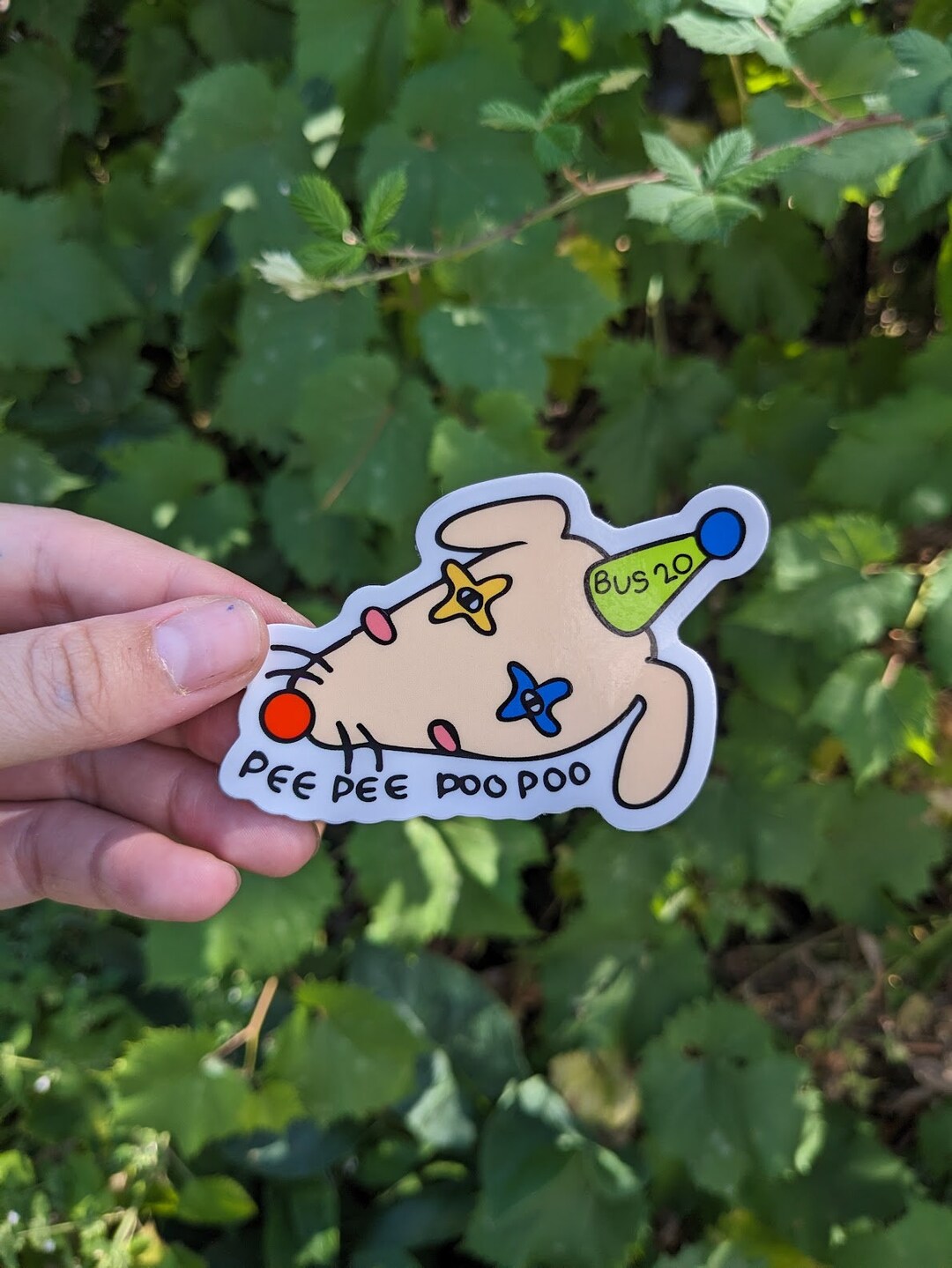 Pee Pee Poo Poo Circus Dog Waterproof Vinyl Sticker - Etsy