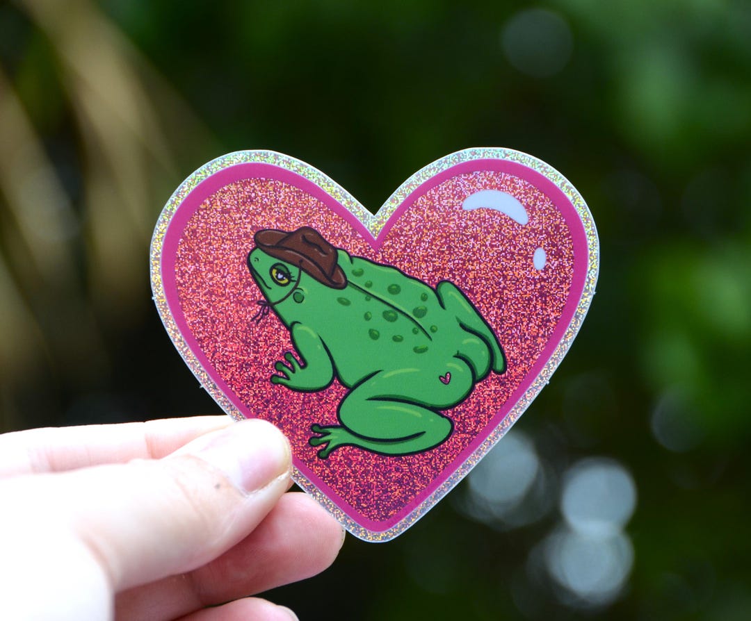 Sparkly Big Booty Cowgirl Frog Sticker - Etsy