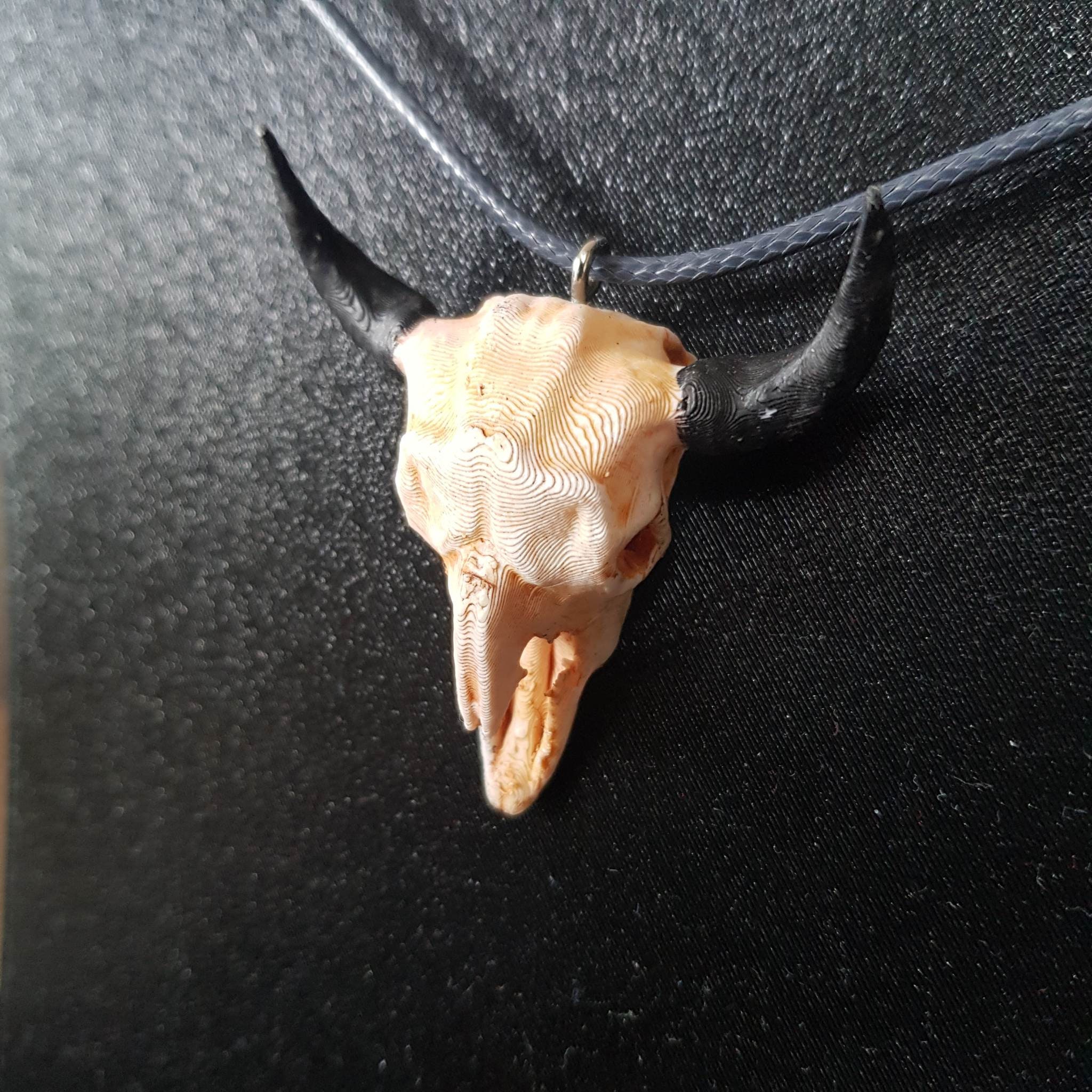 Taurus Skull Necklace Boho Chic Jewelry for Nature-inspired Style - Etsy