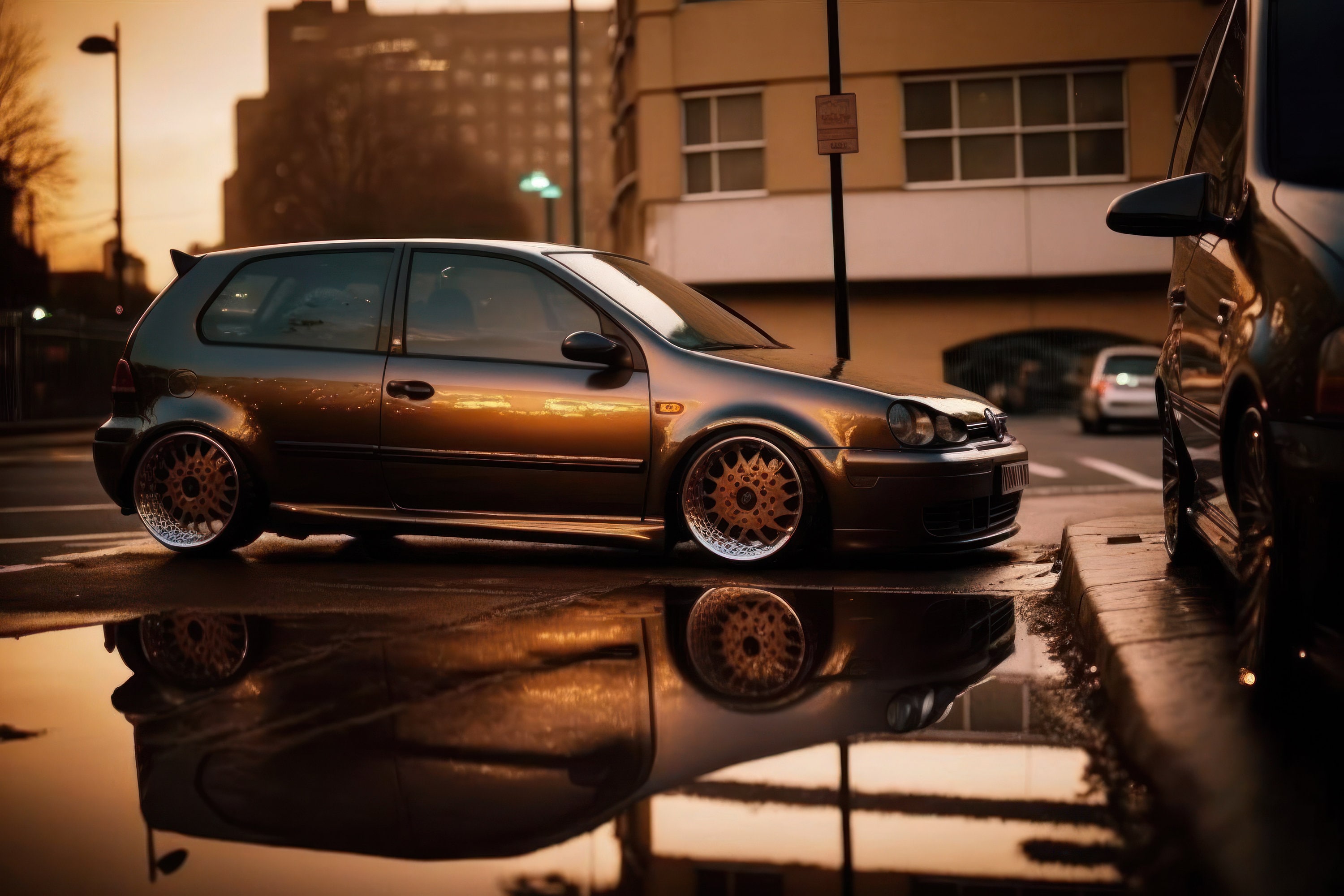 VW Mk4 Golf AI Digital Car Art, Large Format Suitable for Large Prints ...