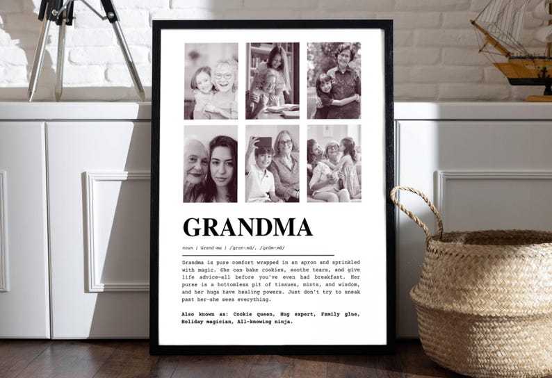 Grandma Mothers Day Photo Collage Template: Personalized DIY Gift ...