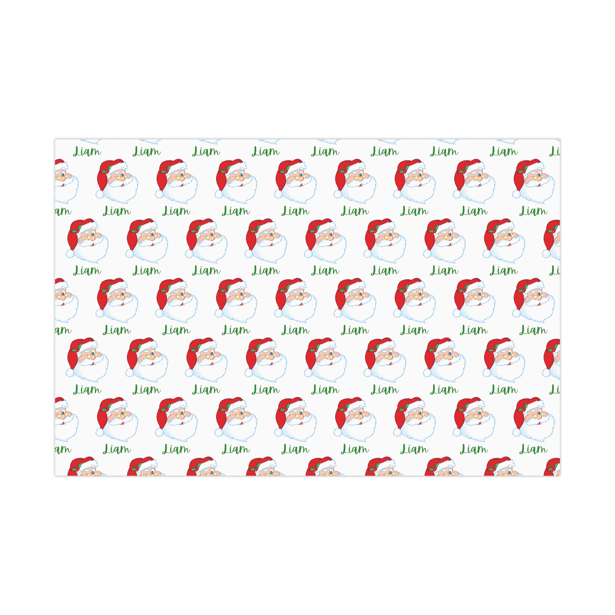 Personalized Santa Claus Christmas Wrapping Paper Custom St. - Etsy