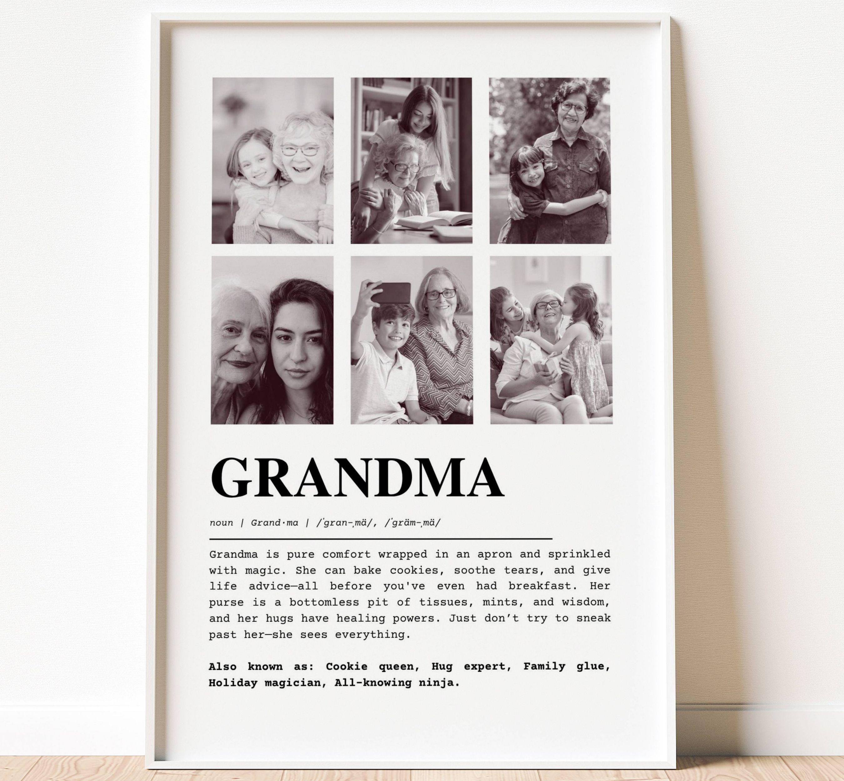 Grandma Mothers Day Photo Collage Template: Personalized DIY Gift ...