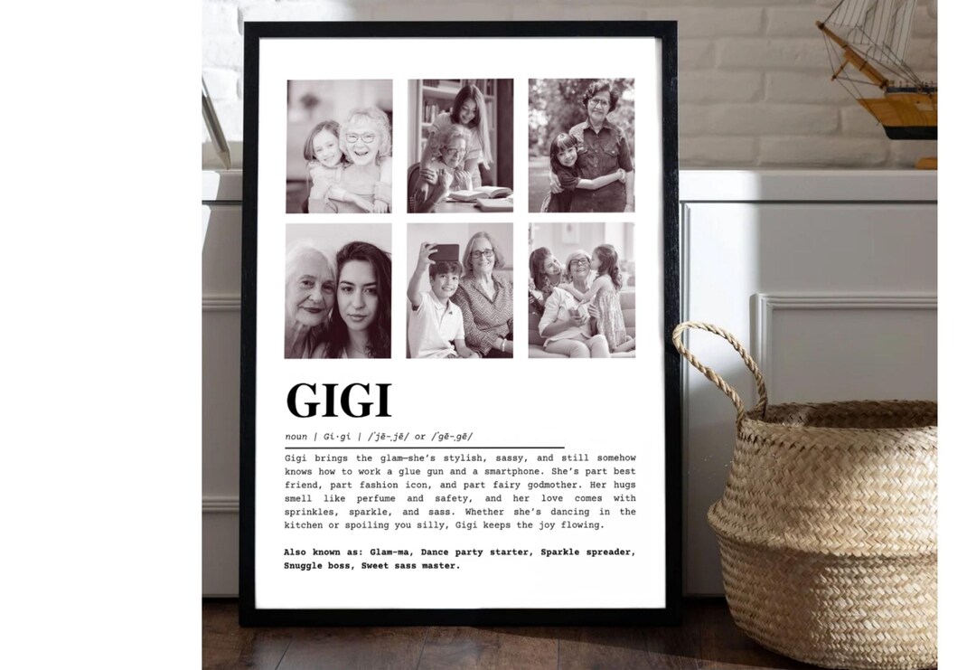 Personalized Gigi Mothers Day Photo Collage Gift: Custom Definition Art ...